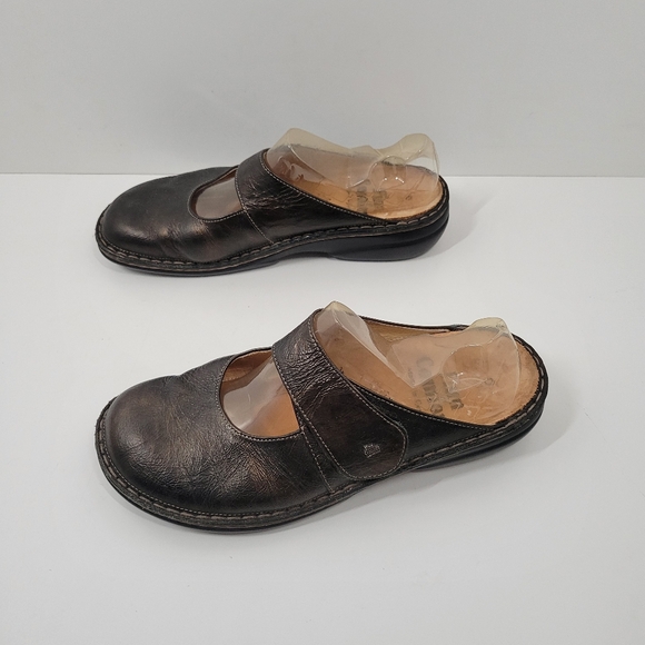 Finn Comfort | Shoes | Finn Comfort Bronze Leather Slip On Clog Shoes ...